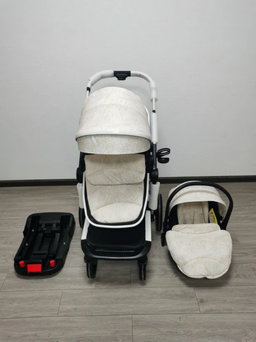 Pram, Capsule & ISOFIX Base Pink (BEIGE) PREORDER – The Mum Collections